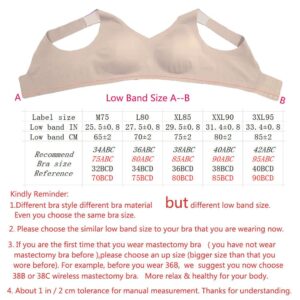 Sendyou SY16 Seamless Mastectomy Bra for Women Breast Prosthesis with Pockets 34-42ABCD Skin