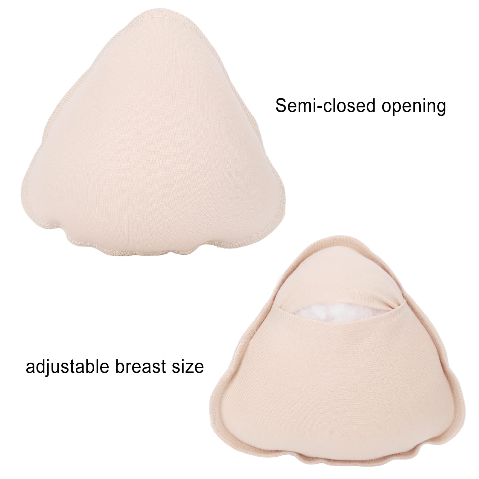 AMONIDA Foam Breast Forms, Breathable Pressure Relief Sponge Bra Inserts for Breast Cancer for Female Breast Surgery for Mastectomy Women (L)