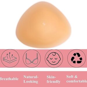 Witok Breast Prosthesis Mastectomy Silicone Breast Forms Triangle Shape for Breast Cancer Patients Only One Piece