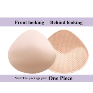 Sibrawom Cotton Mastectomy Breast Prosthesis Forms Triangle Shape Light-weight Breathable Sponge Insert Pads Only One Piece