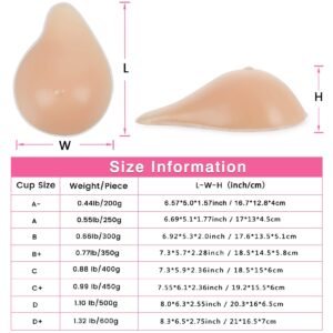 Vollence One Piece D Cup Side Silicone Breast Forms Fake Boobs Women Concave Bra Pad Enhancers Mastectomy Prosthesis Crossdresser Transgender Cosplay