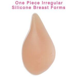 Vollence One Piece D Cup Side Silicone Breast Forms Fake Boobs Women Concave Bra Pad Enhancers Mastectomy Prosthesis Crossdresser Transgender Cosplay