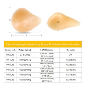 Polreta One Piece Silicone Breast Forms Mastectomy Prosthesis Bra Enhancer Inserts Concave Bra Pads