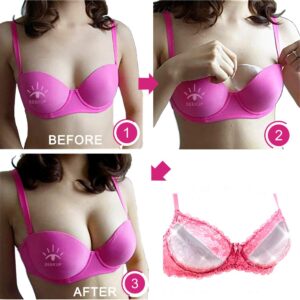 Women Soft Silicone Bra Inserts Breast Chest Enhancer Pads Push-up/Gathering for A/B/C Cup, Skin