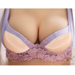 Women Soft Silicone Bra Inserts Breast Chest Enhancer Pads Push-up/Gathering for A/B/C Cup, Skin