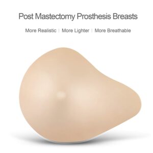 Polreta Lightweight Silicone Breast forms Silicone Breast Prosthesis for Mastectomy Right Spiral Shape Breast Only One Piece