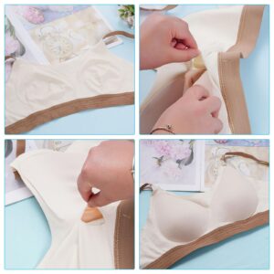 Miayon Cotton Breast Forms False Breast Prosthesis Sponge Boob Bra Insert Pad for Mastectomy Breast Cancer Support Women (D/E-Cup)