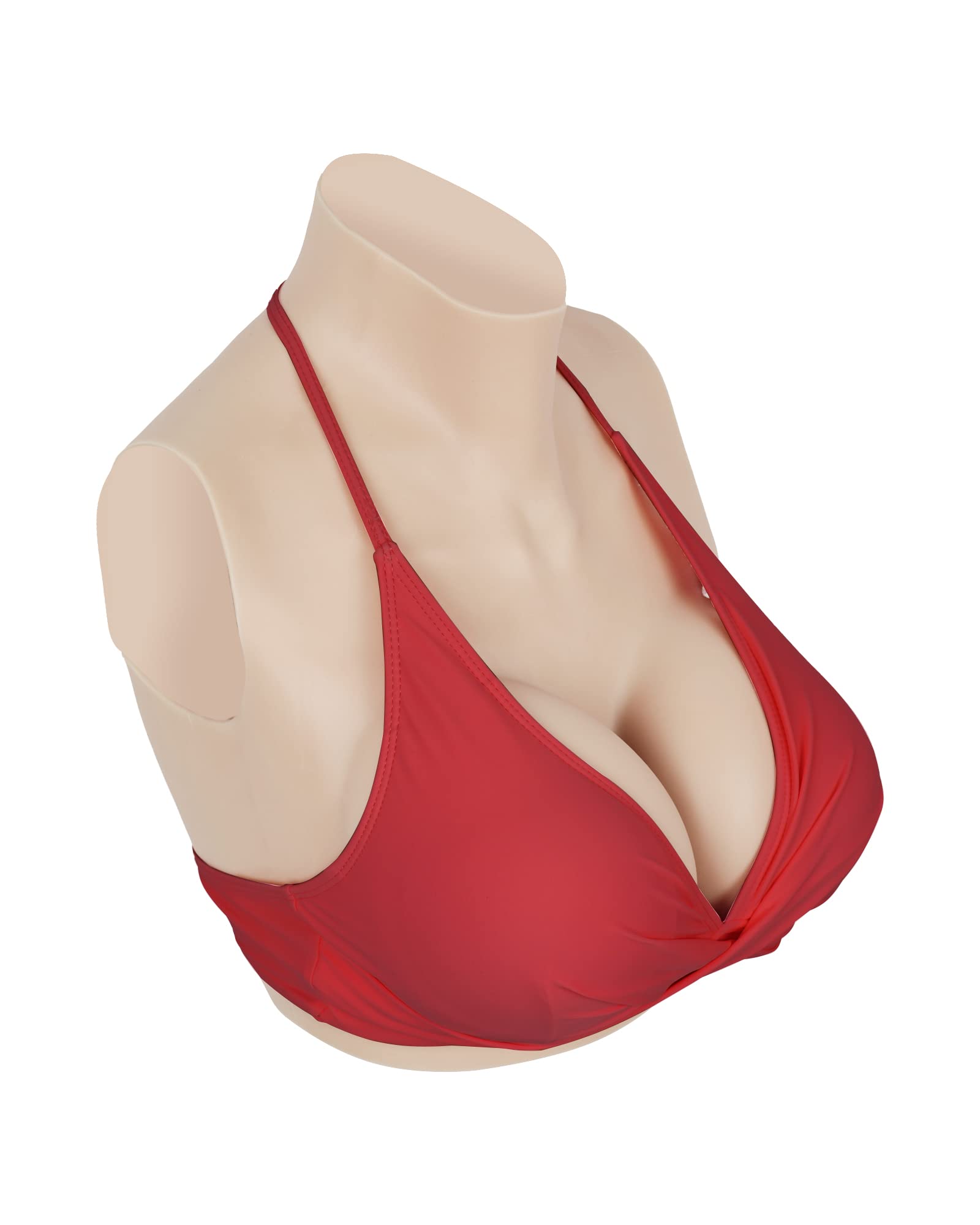 KUICEO Silicone Breastplate B Cup Fake Boobs Breast Forms Realistic Fake Breasts for Crossdresser Transgender Drag Queen