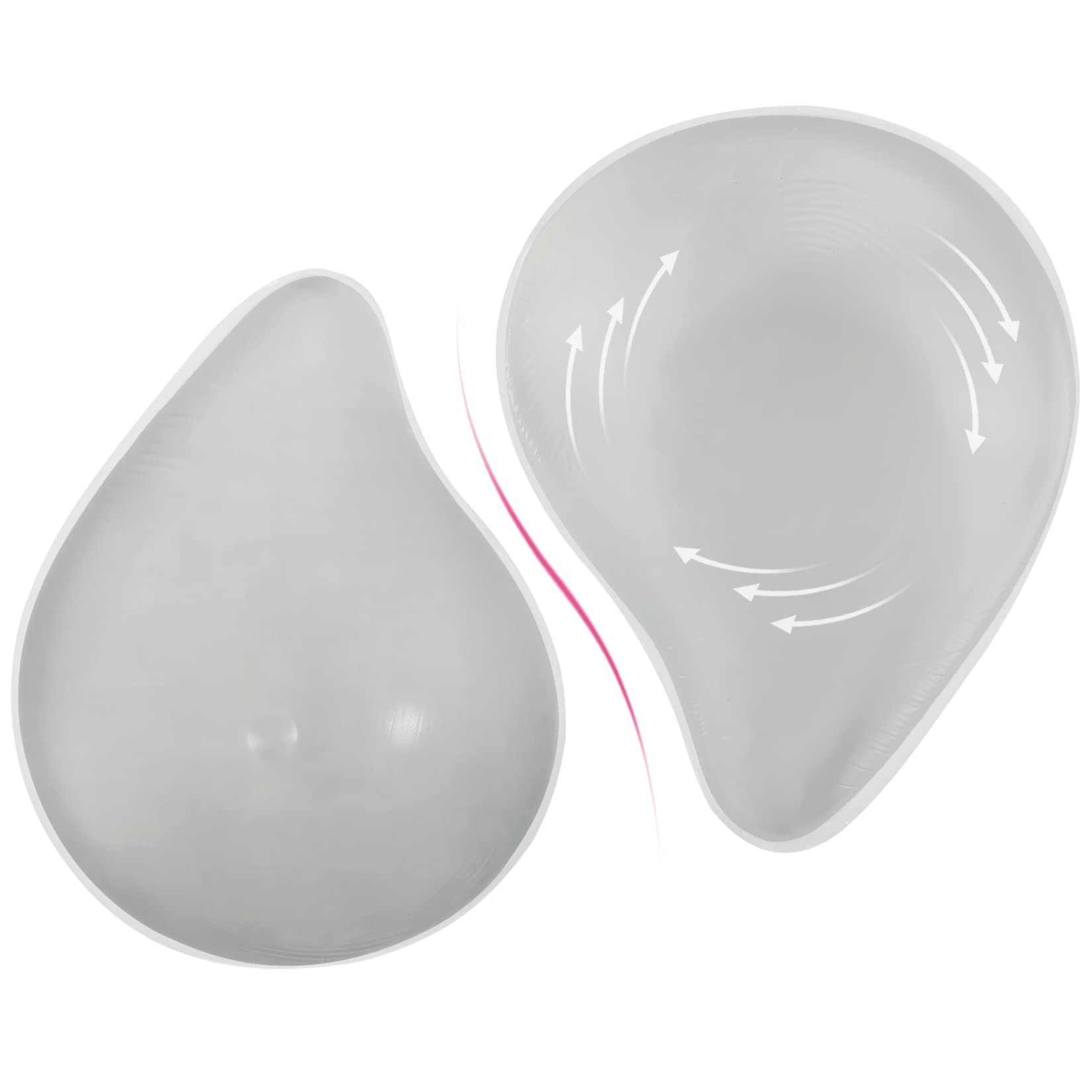 Vollence One Pair C Cup irregular Silicone Breast Forms Women Mastectomy Prosthesis Concave Bra Pad