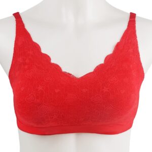 IVITA Mastectomy Bra Post Surgery Pocket Bra Silicone Breast Forms Prosthesis Fake Boobs Crossdressers Transgender Red