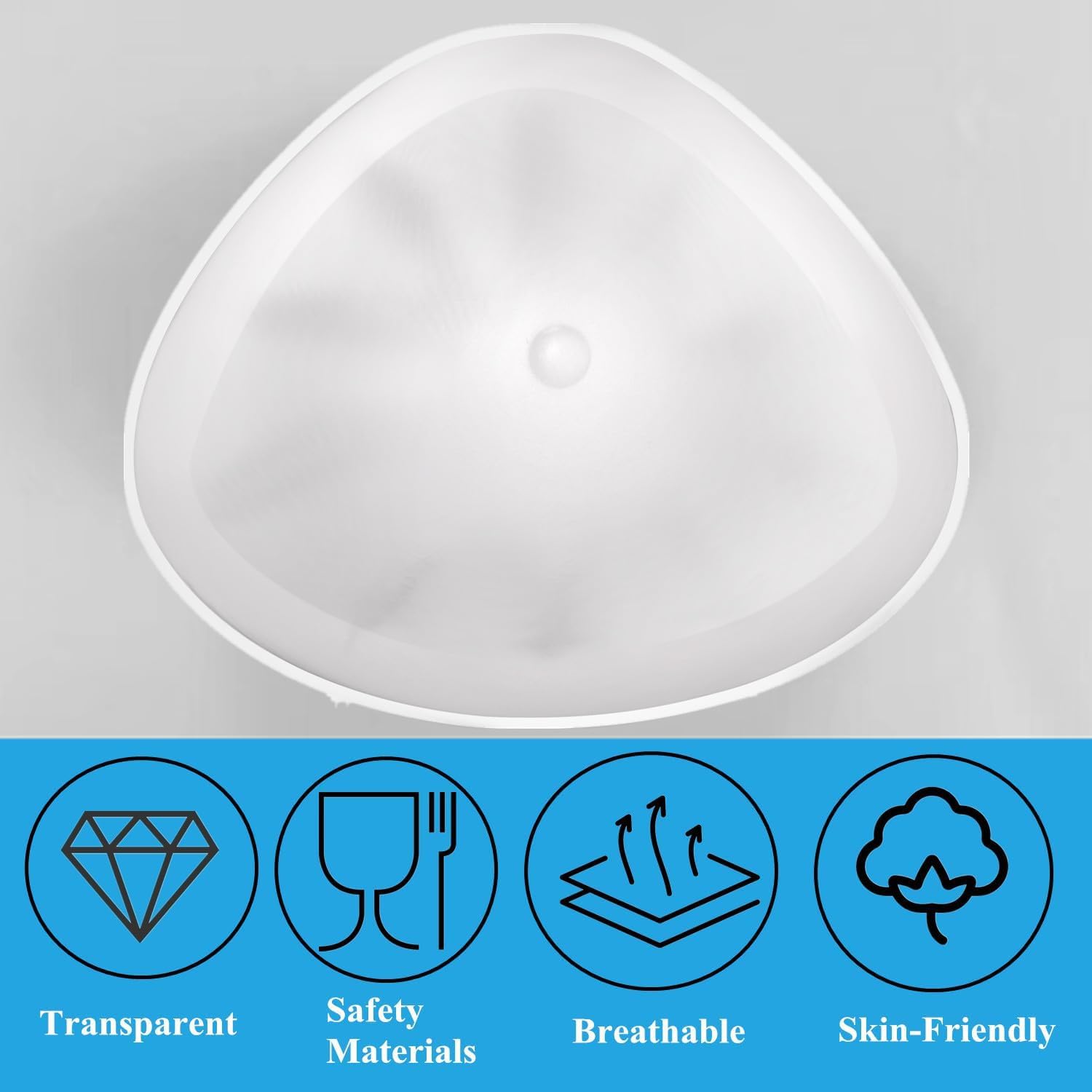 Mastectomy Breast Prosthesis for Women Silicone Breast for Surgery Ladies Artificial Pad Transparent Only One Piece