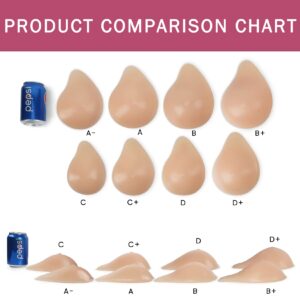 IVITA One Piece A Cup Asymmetrical Shape Silicone Breast Form for Mastectomy Prosthesis Chest Bra Pad Enhancers