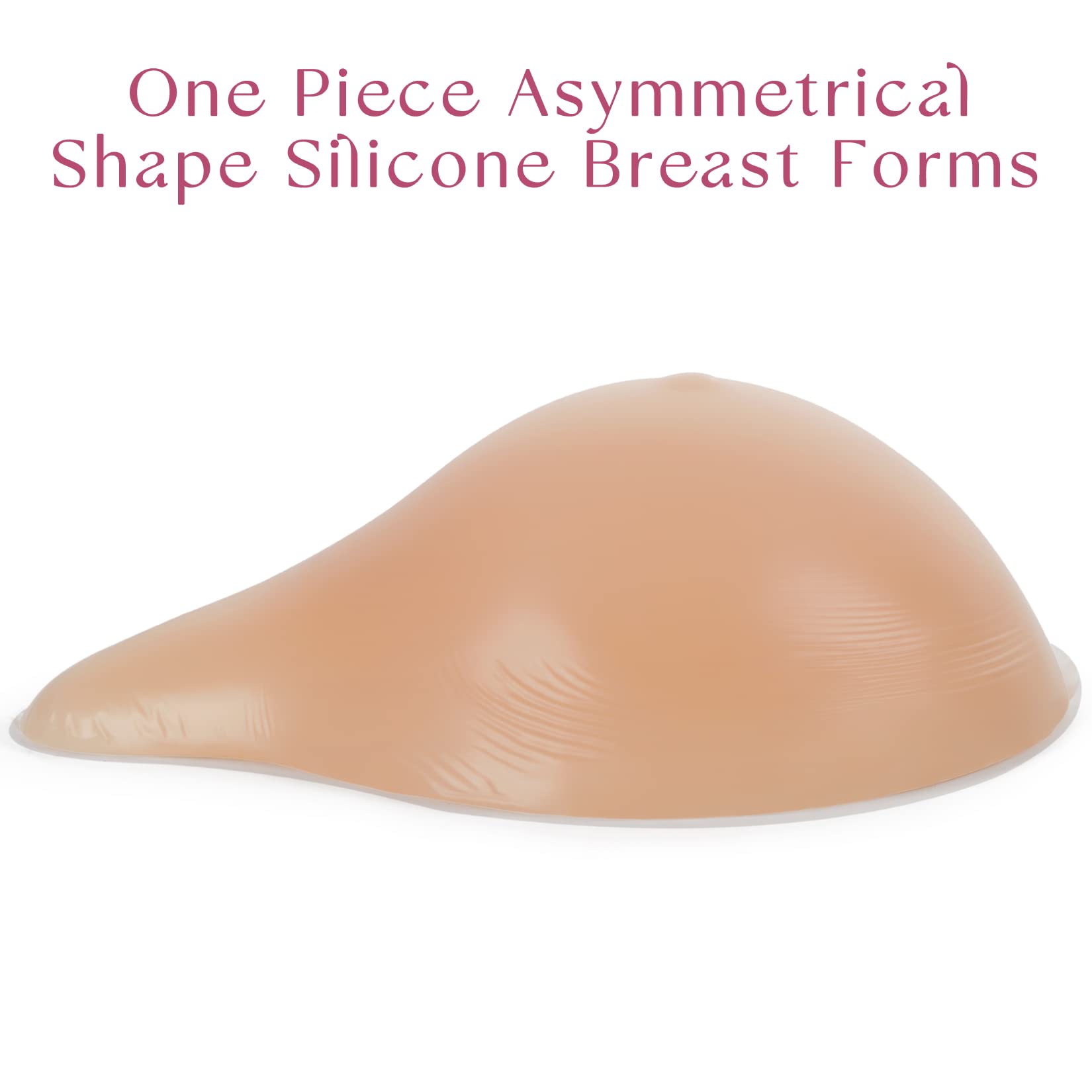 IVITA One Piece A Cup Asymmetrical Shape Silicone Breast Form for Mastectomy Prosthesis Chest Bra Pad Enhancers