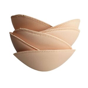 topbine 3 pairs round soft bra inserts pads removable sport bra cups inserts mastectomy bra inserts for bikini top swimsuit