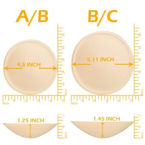 TopBine 3 pairs Round Soft Bra Inserts Pads Removable Sport Bra Cups inserts Mastectomy Bra Inserts For Bikini Top Swimsuit