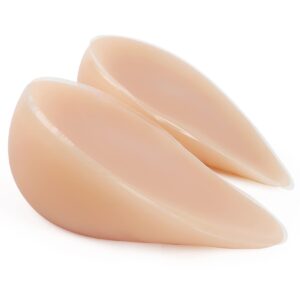 IVITA One Pair C Cup irregular Side Silicone Breast Forms Fake Boobs Mastectomy Prosthesis Crossdresser Transgender Cosplay Bra Enhancer inserts Pads