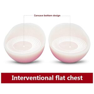 Mastectomy Prosthesis Silicone Breast Forms Self Adhesive False Boobs Women Concave Bra Enhancer Inserts for Crossdresser Transgender Cosplay,Nude,B Cup (600g/pair)