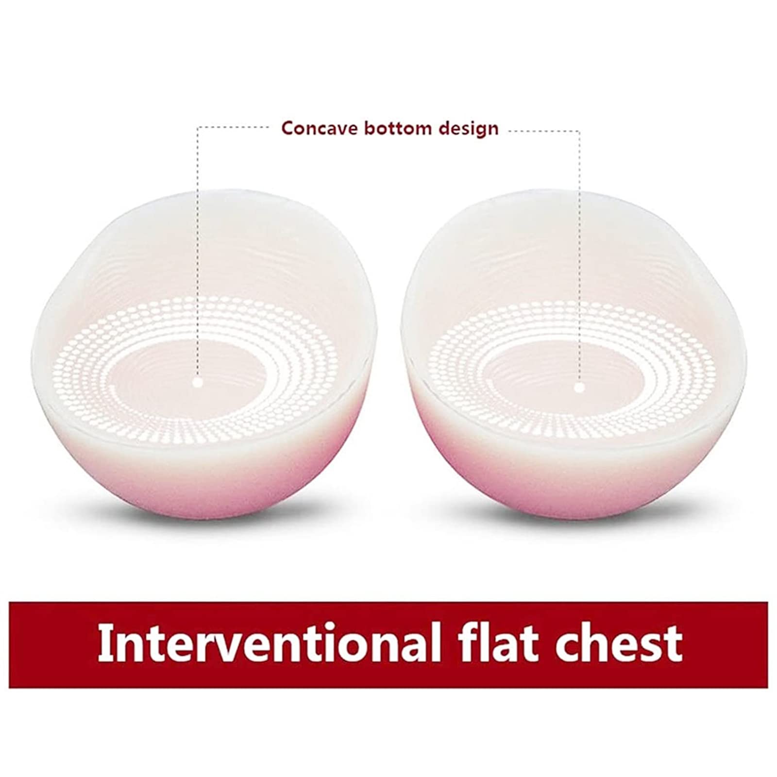 Mastectomy Prosthesis Silicone Breast Forms Self Adhesive False Boobs Women Concave Bra Enhancer Inserts for Crossdresser Transgender Cosplay,Nude,B Cup (600g/pair)