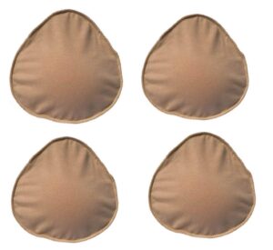 bimei 2 pairs cotton protect pocket for mastectomy silicone breast forms cover bags for silicone breast forms (m, begie 2 pairs triangular)