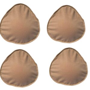 BIMEI 2 Pairs Cotton Protect Pocket For Mastectomy Silicone Breast Forms Cover Bags for Silicone Breast Forms (M, Begie 2 Pairs Triangular)