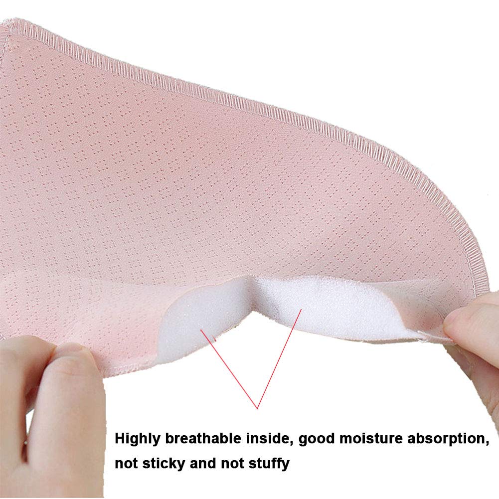 KAHIOE 1 pair teardrop shape latex breast pad Insert Women's Bra Pads Breast Enhancer Chest Push Up Cups for Swimsuits Yoga (Black, M)