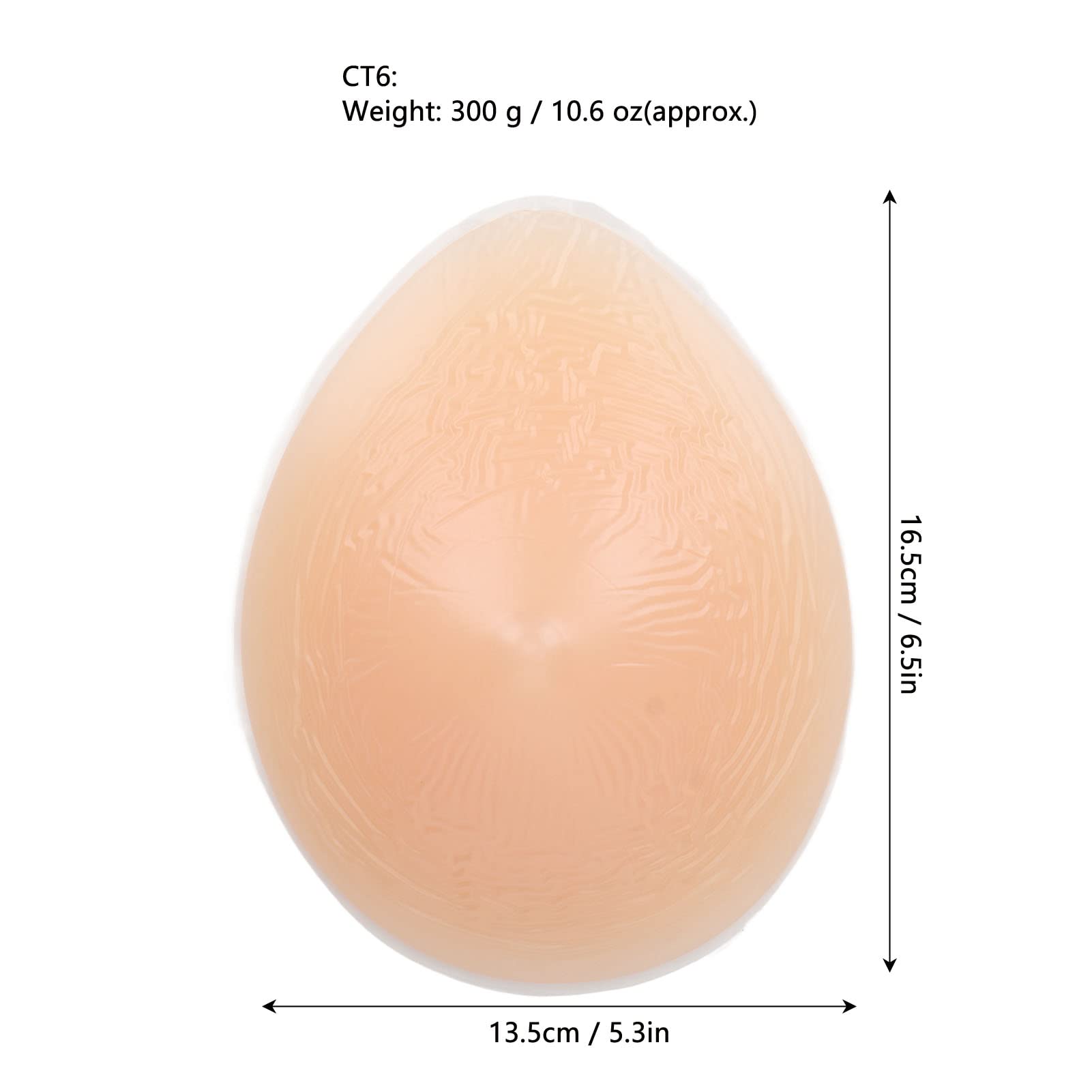 Crossdress Transvestite Bra Enhancer, Silicone Breast Form Mastectomy Prosthesis, Silicone Breast Forms Breast Fake Boob (300g)