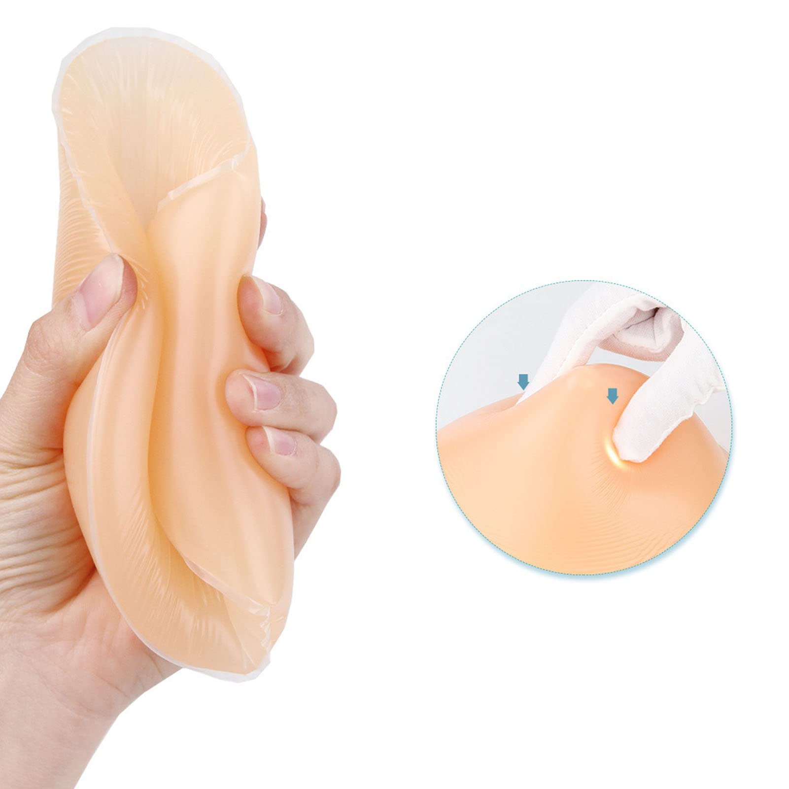 Crossdress Transvestite Bra Enhancer, Silicone Breast Form Mastectomy Prosthesis, Silicone Breast Forms Breast Fake Boob (300g)