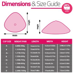 IVITA One Pair A Cup Self Adhesive Triangle Silicone Breast Forms Mastectomy Prosthesis Bra Enhancer Inserts Concave Bra Pads