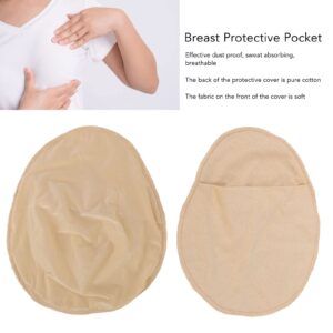 Silicone Breast Forms Cover Soft Breast Protective Pocket for Post Mastectomy Women Large (CT)