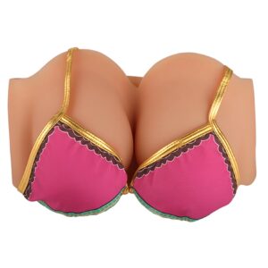 icever breast plate crossdressers silicone or cotton filled strapless fake breast boobs b-h cup for cosplay transgender (bronze,d cup l size silicone gel filler)