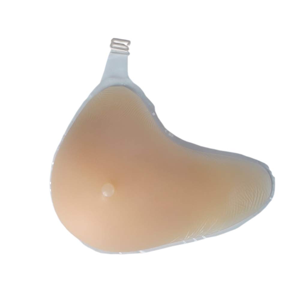 ZMASI Silicone Prosthesis Breast Forms with Hook L-Shape A B C D DD Cup Mastectomy Fake Breasts Bra Enhancer (1 Piece) (A Cup: 190g/piece, L-W-H: 7 * 4.92 * 1.77in, Left Side)