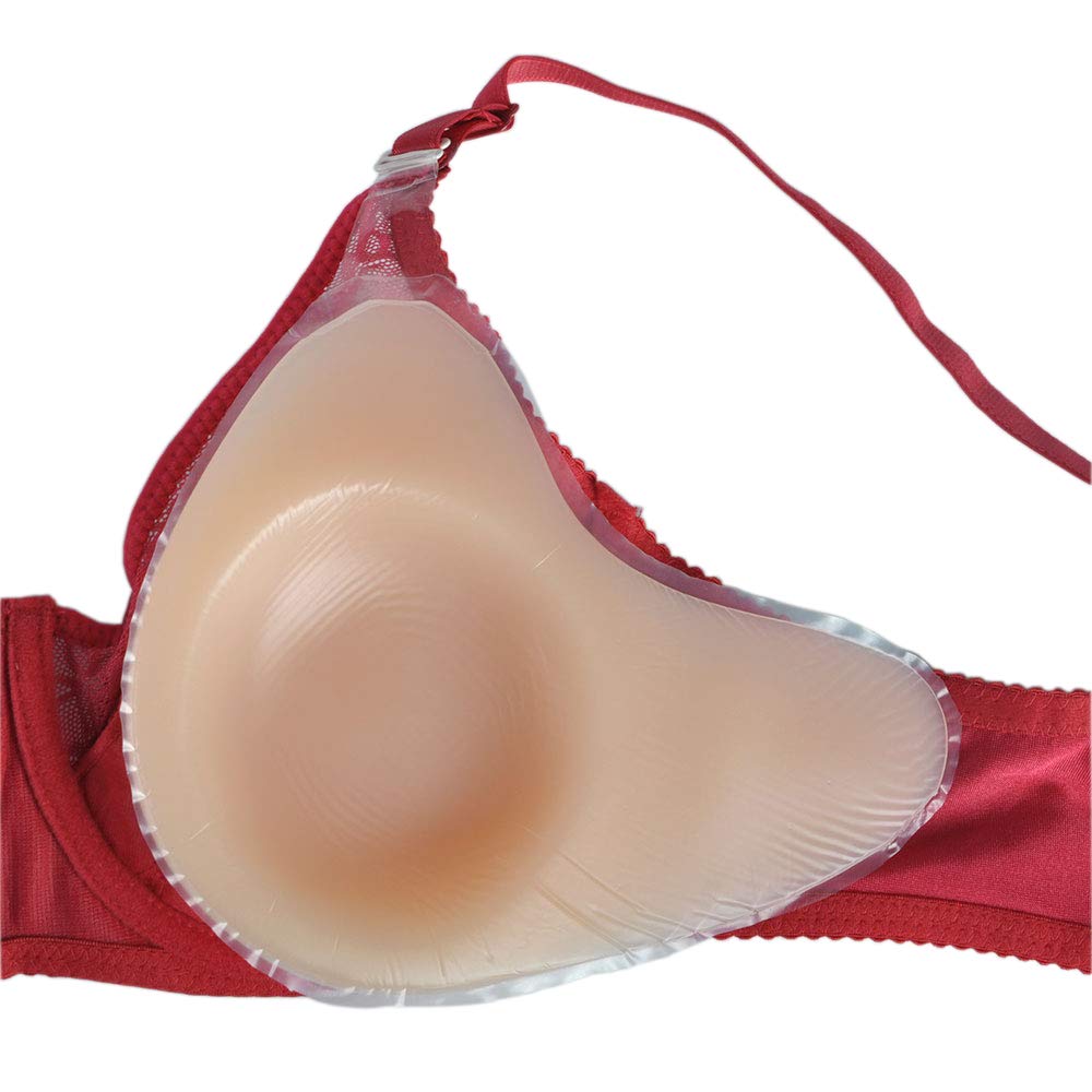 ZMASI Silicone Prosthesis Breast Forms with Hook L-Shape A B C D DD Cup Mastectomy Fake Breasts Bra Enhancer (1 Piece) (A Cup: 190g/piece, L-W-H: 7 * 4.92 * 1.77in, Left Side)