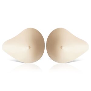 self adhesive silicone breast forms pear shape fake boobs fake breast artificial mastectomy prosthetic for crossdresser women cosplay transgender,c cup (470g/pair)