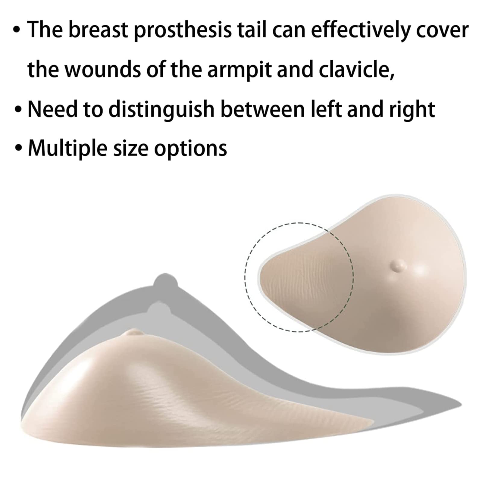 Self Adhesive Silicone Breast Forms Pear Shape Fake Boobs Fake Breast Artificial Mastectomy Prosthetic for Crossdresser Women Cosplay Transgender,C Cup (470g/pair)