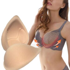 KAHIOE 1 Pair Inserts Push Up Bra Pads Enhancer Cotton Breast Forms Mastectomy Prosthesis Bra Fake Boobs