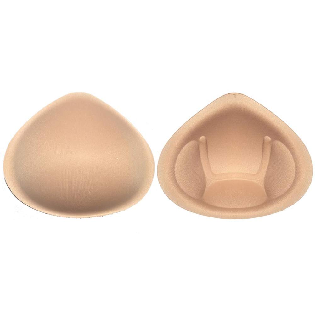 KAHIOE 1 Pair Inserts Push Up Bra Pads Enhancer Cotton Breast Forms Mastectomy Prosthesis Bra Fake Boobs