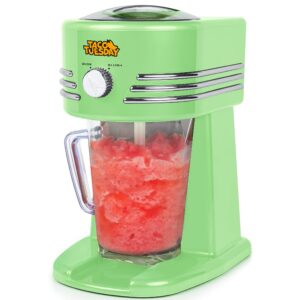 Nostalgia Taco Tuesday Frozen Drink Maker and Margarita Machine for Home - 40-Ounce Slushy Maker with Stainless Steel Flow Spout - Easy to Clean and Double Insulated - Lime Green