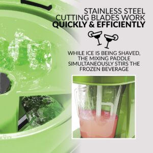 Nostalgia Taco Tuesday Frozen Drink Maker and Margarita Machine for Home - 40-Ounce Slushy Maker with Stainless Steel Flow Spout - Easy to Clean and Double Insulated - Lime Green