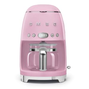 smeg 50's retro pink drip coffee machine