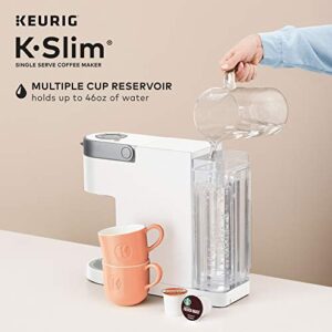 Keurig K- Slim Single Serve K-Cup Pod Coffee Maker, Multistream Technology, White