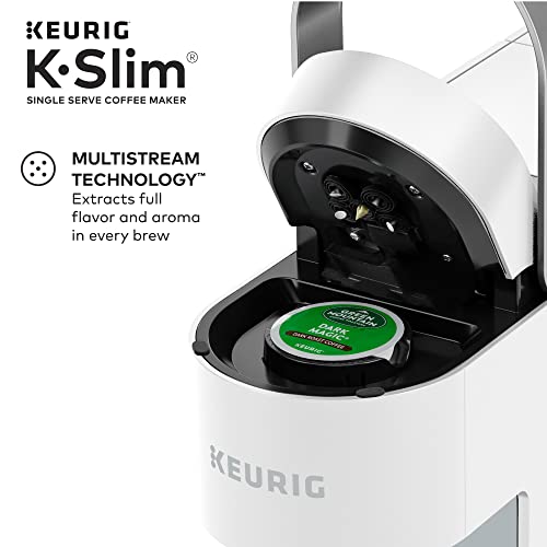 Keurig K- Slim Single Serve K-Cup Pod Coffee Maker, Multistream Technology, White