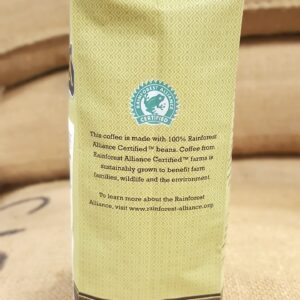 Verena Street 12 Ounce Whole Bean Coffee, Light Medium Roast, Lock & Dam 11, Rainforest Alliance Certified Arabica Coffee