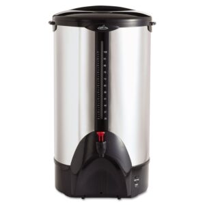 coffeepro cp100 100-cup percolating urn with carry handles, double wall insulation, stainless steel