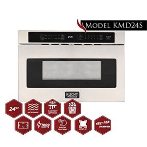 Kucht KMD24S Drawer Microwave, Stainless Steel