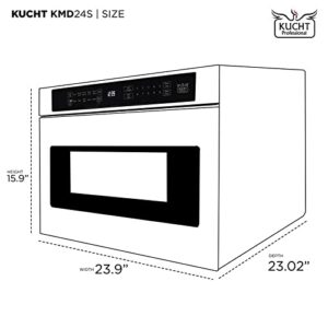 Kucht KMD24S Drawer Microwave, Stainless Steel