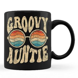 tuandang good deal groovy auntie 70s aesthetic nostalgia 1970's retro aunt black coffee mug 11oz…