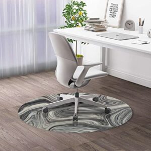 white grey pu leather office chair mat for hardwood floors desk carpet marble color formation wavy anti-slip multi-purpose low pile computer chair mat abstract diameter 55 in