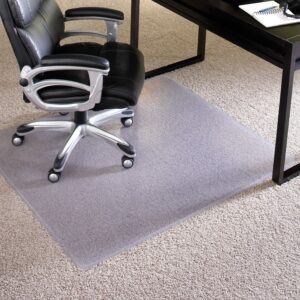 es robbins extra high pile carpet chairmat, rectangle 60"x72" beveled edge