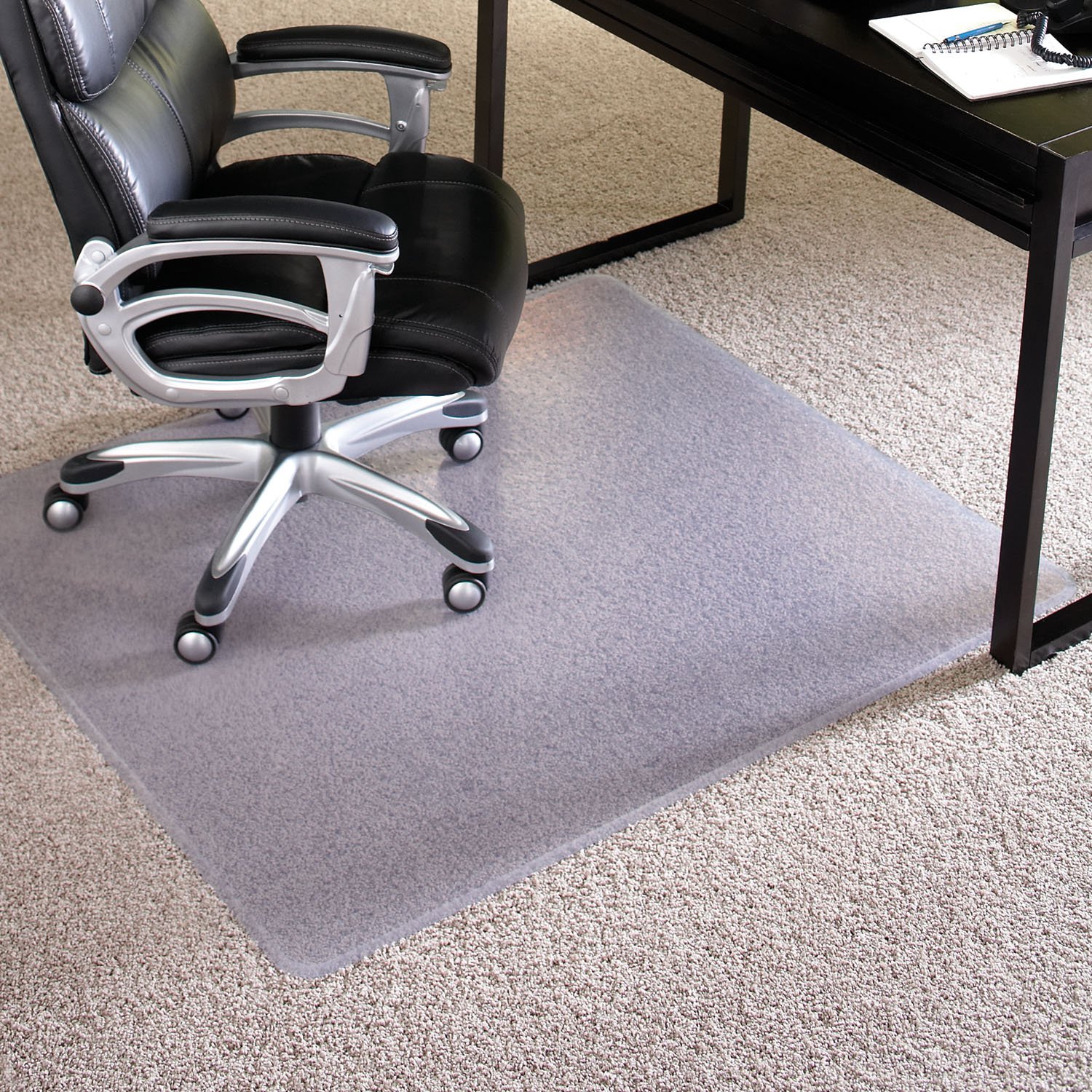 ES Robbins Extra High Pile Carpet ChairMat, Rectangle 60"x72" Beveled Edge