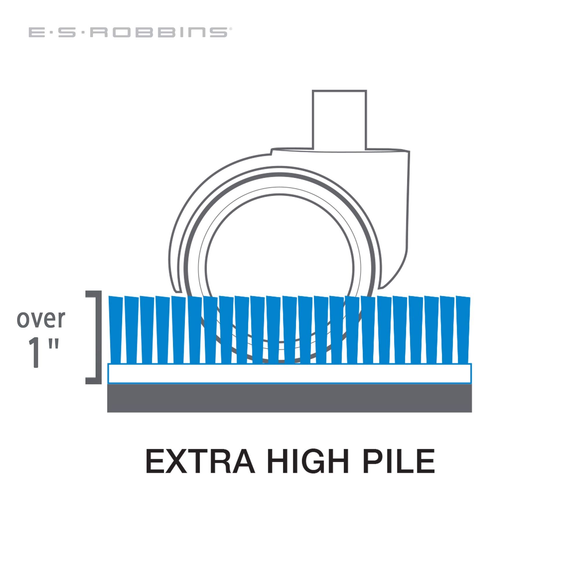 ES Robbins Extra High Pile Carpet ChairMat, Rectangle 60"x72" Beveled Edge